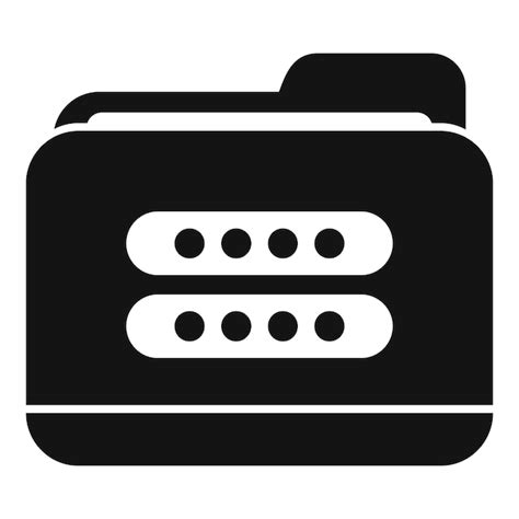 Premium Vector Folder Password Icon Simple Vector Data Secure