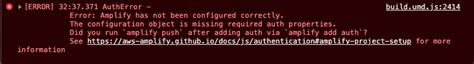 Amplify Browser Error Authentication Error · Issue 6930 · Aws Amplifyamplify Js · Github