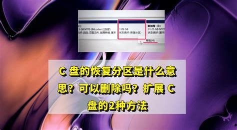 C 盘的恢复分区是什么意思？可以删除吗？扩展 C 盘的2种方法 知乎