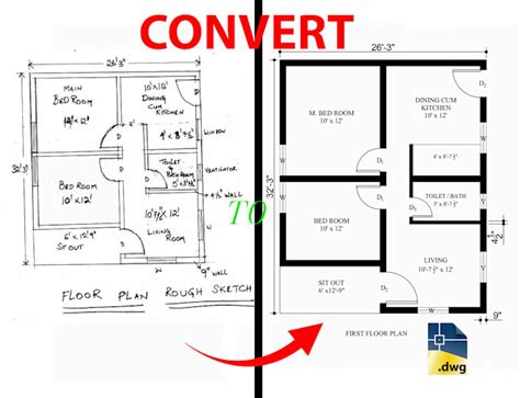 Convert Pdf Image Hand Sketch Or Redraw In Autocad Dwg Dfx Architecture By Mfayaz478 Fiverr