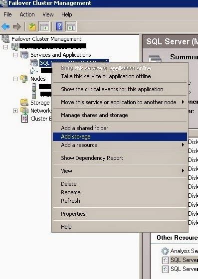 add new disks to a sql server failover cluster on windows 2008