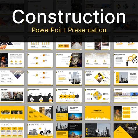 Constructa Construction Powerpoint Template Masterbundles