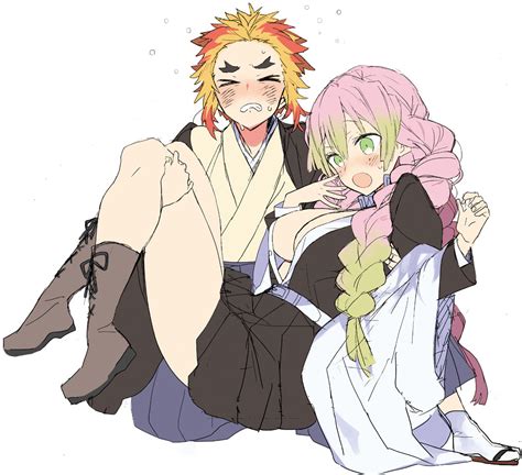 Kanroji Mitsuri And Rengoku Senjurou Kimetsu No Yaiba Drawn By