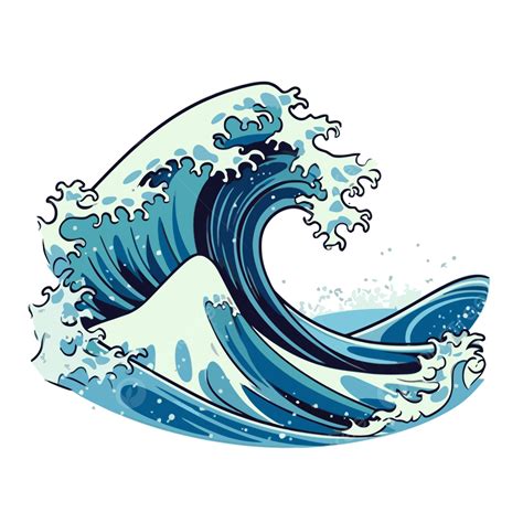 Tidal Wave Clipart Vector Wave Clipart In The Style Of Fluid And