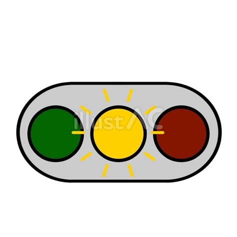 黄信号イラスト No 23176558｜無料イラスト・フリー素材なら「イラストac」
