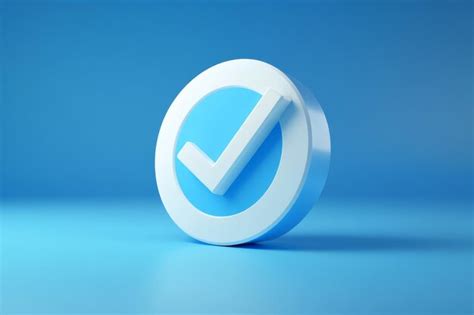 A 3d Blue Checkmark Icon On A Vibrant Blue Background Emphasizing Verification And Approval