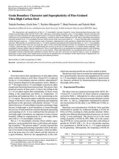 Grain Boundary Character And Superplasticity Of Fine Grained Ultra High