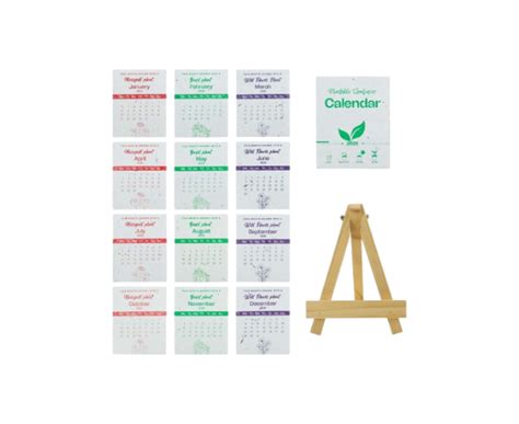 2027 Plantable Seed Table Calendars Eco Friendly And Custom Branded