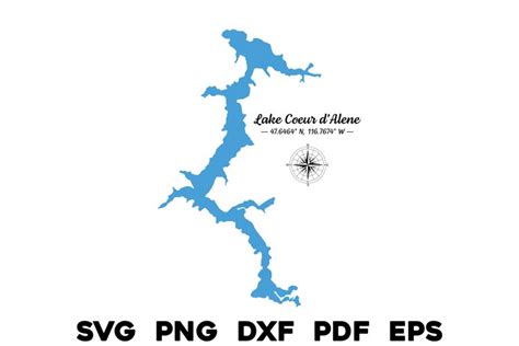 Map Of Lake Coeur D Alene Idaho