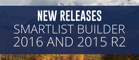 New Releases For Smartlist Builder 2016 And 2015 R2 Eone Solutions