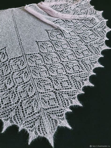 Мастер класс шаль Камбрия ажурная вязание спицами в интернет магазине на Ярмарке Мастеров