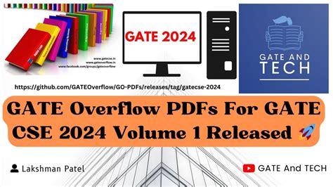 gate overflow pdfs for gate cse 2024 volume 1 released 🚀 youtube