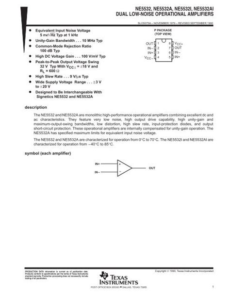 DUAL LOW NOISE OPERATIONAL AMPLIFIERS