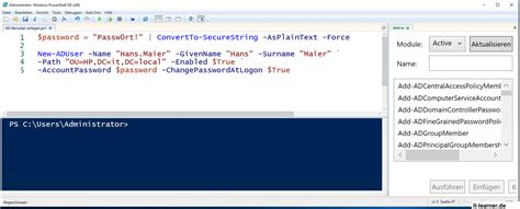 Benutzer Mit Der Windows Powershell In Der Active Directory Anlegen