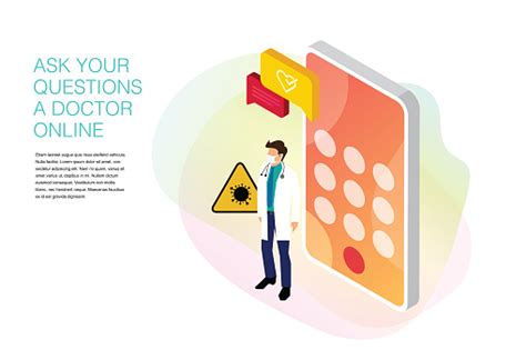 등등 측정 디자인 코로나바이러스 또는 코비드19 온라인으로 의사에게 질문하십시오 물음표 기호입니다 스톡 일러스트레이션 3차원 형태에 대한 스톡 벡터 아트 및 기타 이미지