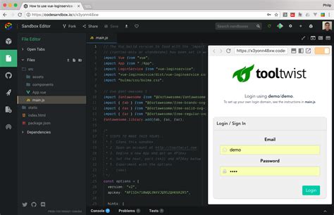 GitHub Tooltwist Vue Loginservice VueJS Plugin For Loginservice Io
