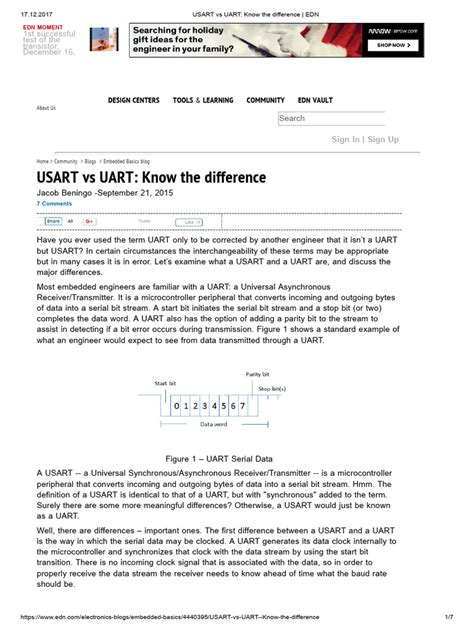 Usart Vs Uart Know The Difference Edn Pdf Bit Rate Electrical