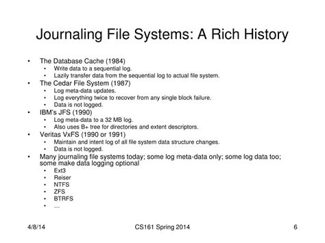 Ppt Journaling File Systems Powerpoint Presentation Free Download Id 4839411