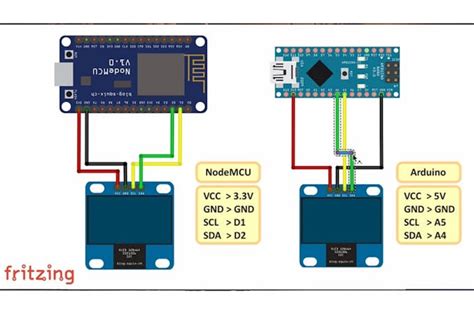 I2c Oled Display Using Arduinonodemcu Arduino Project Hub