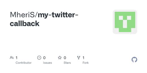 github mheris my twitter callback