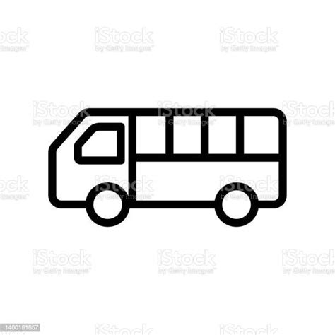 버스 아이콘 벡터입니다 교통 육상 교통 대중 교통 선 아이콘 스타일 편집 가능한 간단한 디자인 일러스트 레이 션 거리에 대한 스톡 벡터 아트 및 기타 이미지 Istock