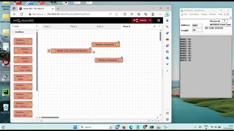 Node Red Modbus Read Coil Status Youtube