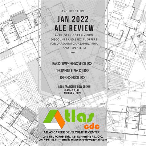 Architecture Review Course For January 2022 Architects Licensure Exam Atlas Cdc Review Center