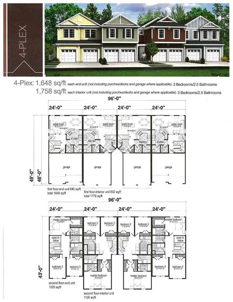 Exploring 4 Plex House Plans And Their Benefits House Plans