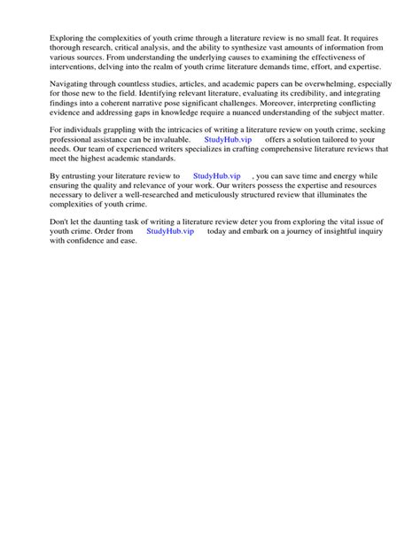 Youth Crime Literature Review Pdf Juvenile Delinquency Crimes