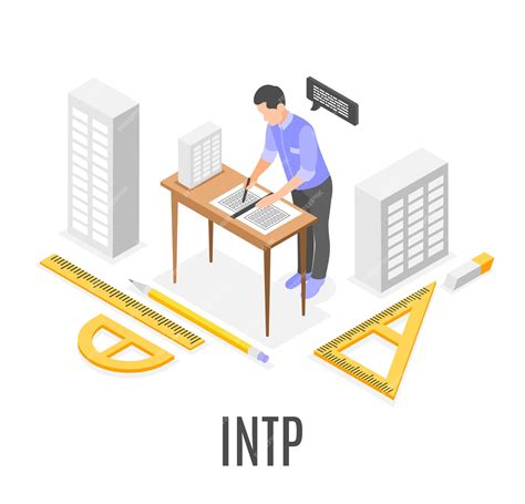 Premium Vector Intp Mbti Personality Type Composition With Male