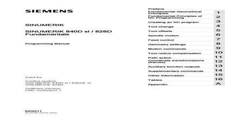 sinumerik sinumerik 840d sl 828d sinumerik 840d sl 828d