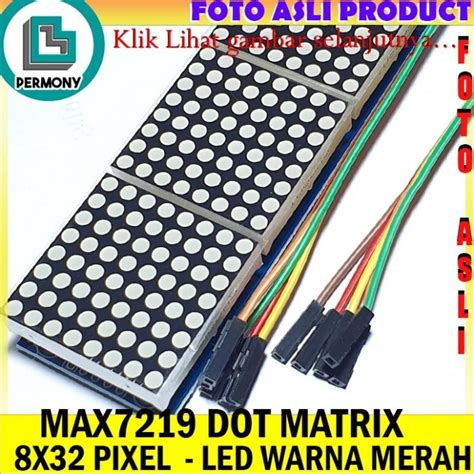 Jual Max7219 Dot Matrix 8x32 Led Module 32x8 Running Text Led Display
