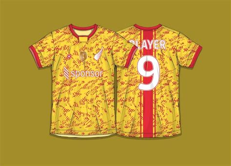 승화 스포츠 티셔츠 디자인을 위한 축구 저지 디자인 무료 벡터