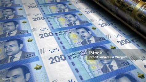 모로코 디르함 돈 지폐 인쇄 3d 일러스트레이션 0명에 대한 스톡 사진 및 기타 이미지 0명 경제 금융 Istock