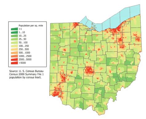 Ohio Population Map
