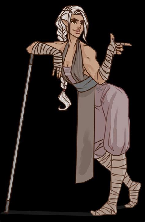 Female Monk White Hair Elf Half Elf Character Portraits Character Design Inspiration