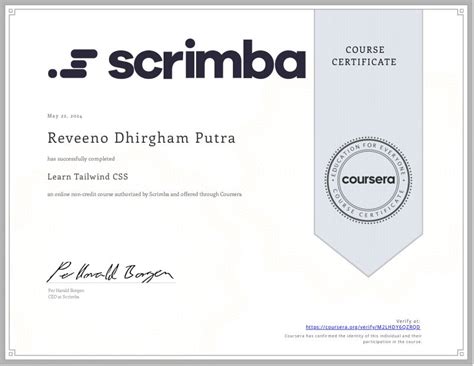 Reveeno Dhirgham Putra On Linkedin Tailwind Cousera Framework