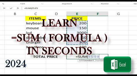 Sum Formula In Excel Sheet Excel Sum Formula In Urdu Youtube