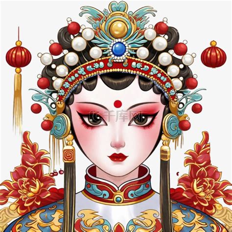 免抠非遗戏曲人物国粹京剧角色花旦设计素材图片免费下载 千库网