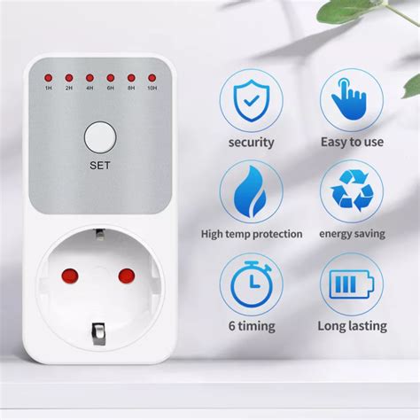 Tm04 Countdown Timer Electricity Power Meter 10hr Socket Plug