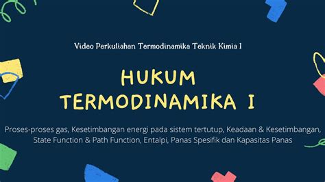Hk Termo I Part 3 Keadaan Dan Kesetimbangan State Function And Path