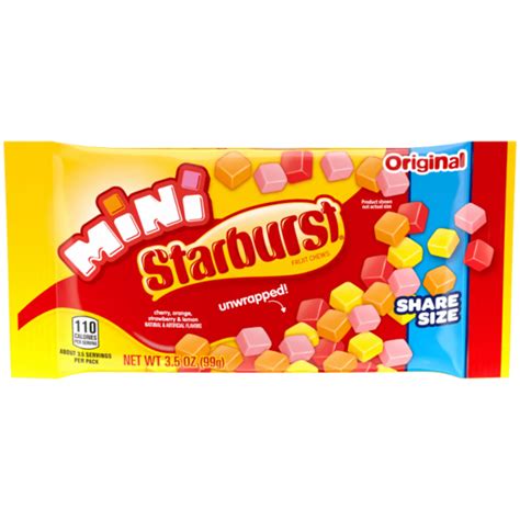 Starburst Original Mini Fruit Chews Share Size 3 5oz 15ct Blair Candy Company