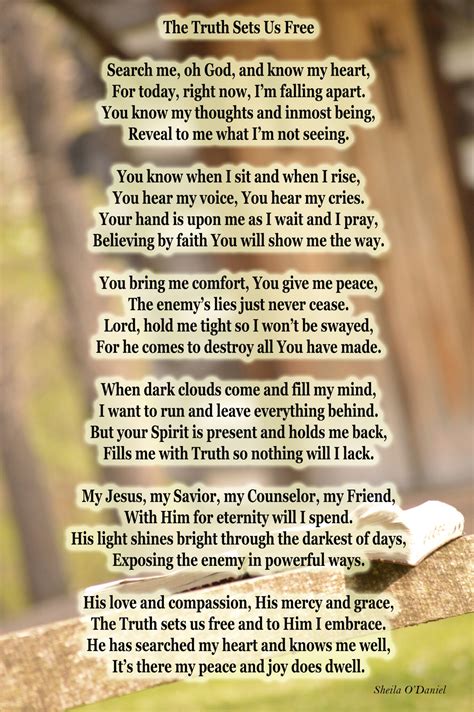 The Truth Sets Us Free Poem Still Small Voice Creations