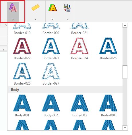 Lettering System Lettering Fill Styles