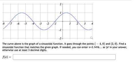 solved the curve above is the graph of a sinusoidal