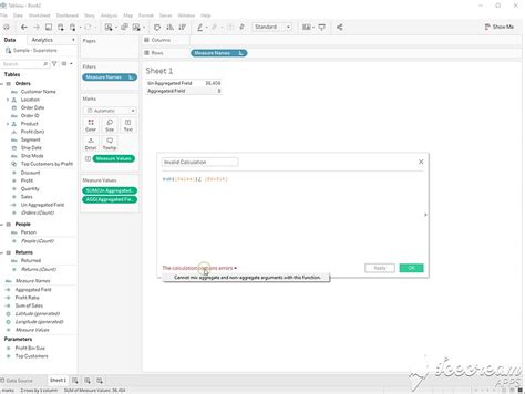 Tableau How To Solve “cannot Mix Aggregate And Non Aggregate” Errors