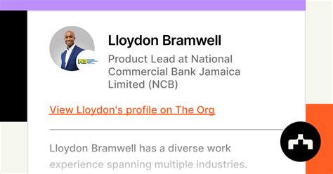 Lloydon Bramwell Product Lead At National Commercial Bank Jamaica