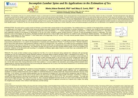 Pdf Incomplete Lumbar Spine And Its Applications In The Estimation Of Sex