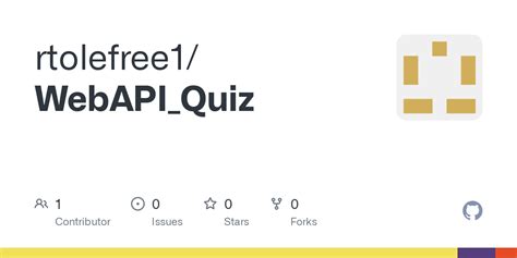 Github Rtolefree1webapiquiz