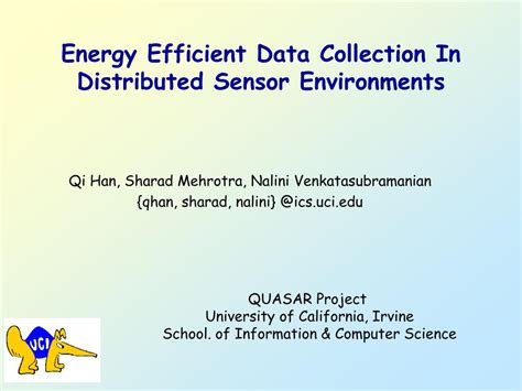 Ppt Energy Efficient Data Collection In Distributed Sensor Environments Powerpoint